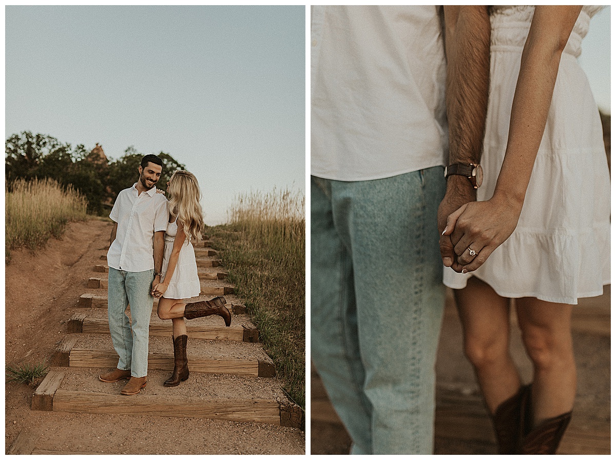 Dreamy Field Engagement Session | Callie + Hamilton