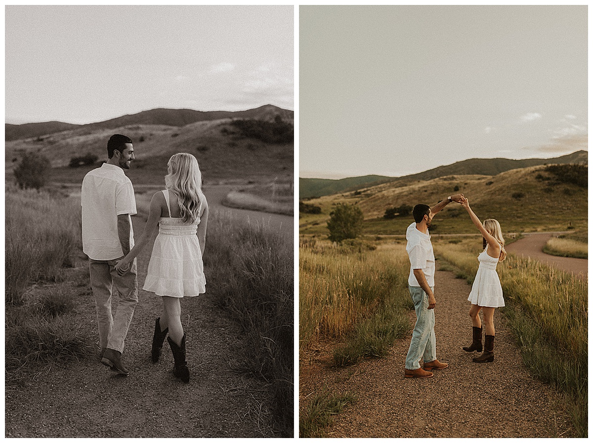 Dreamy Field Engagement Session | Callie + Hamilton